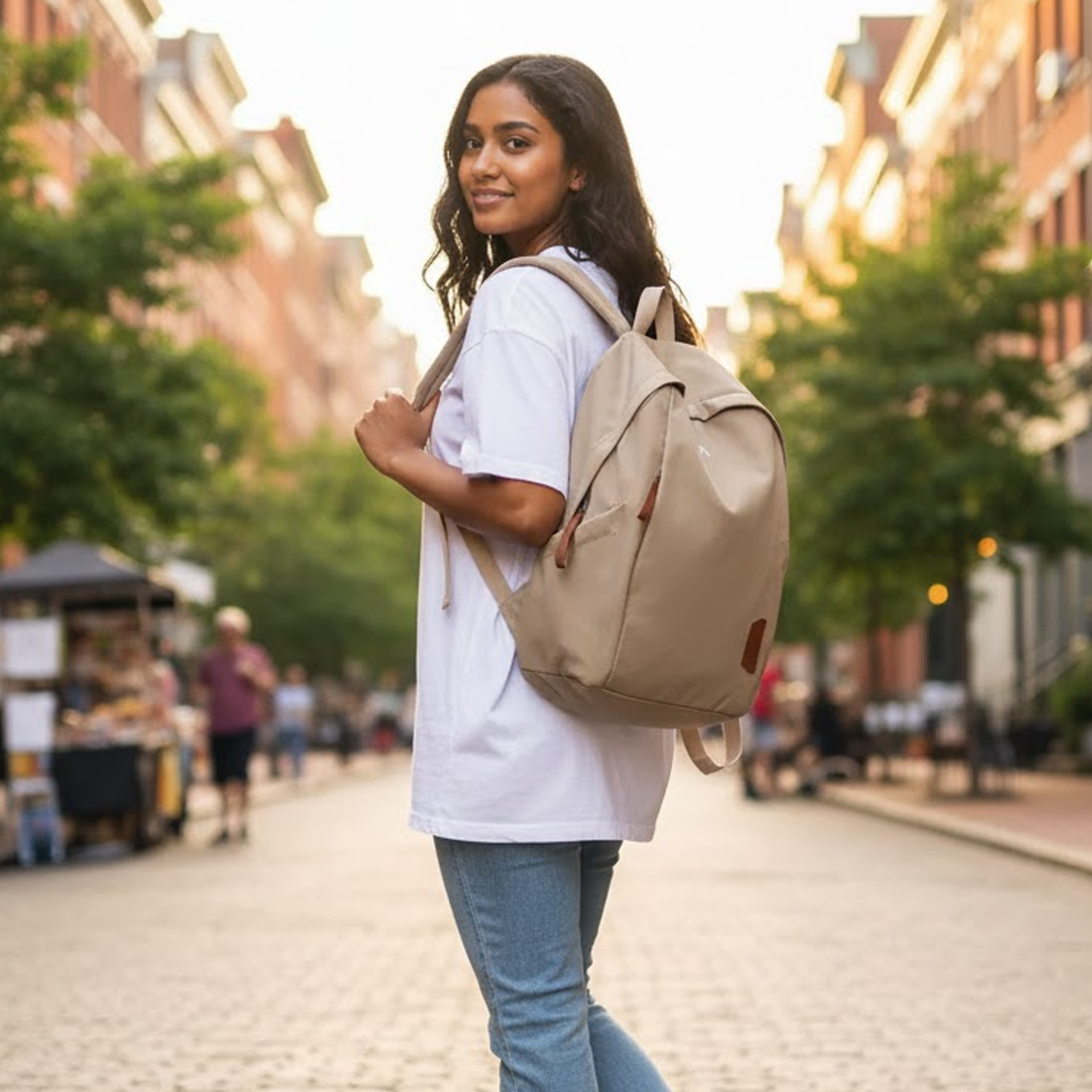 Sport Backpack Beige – Backpack House